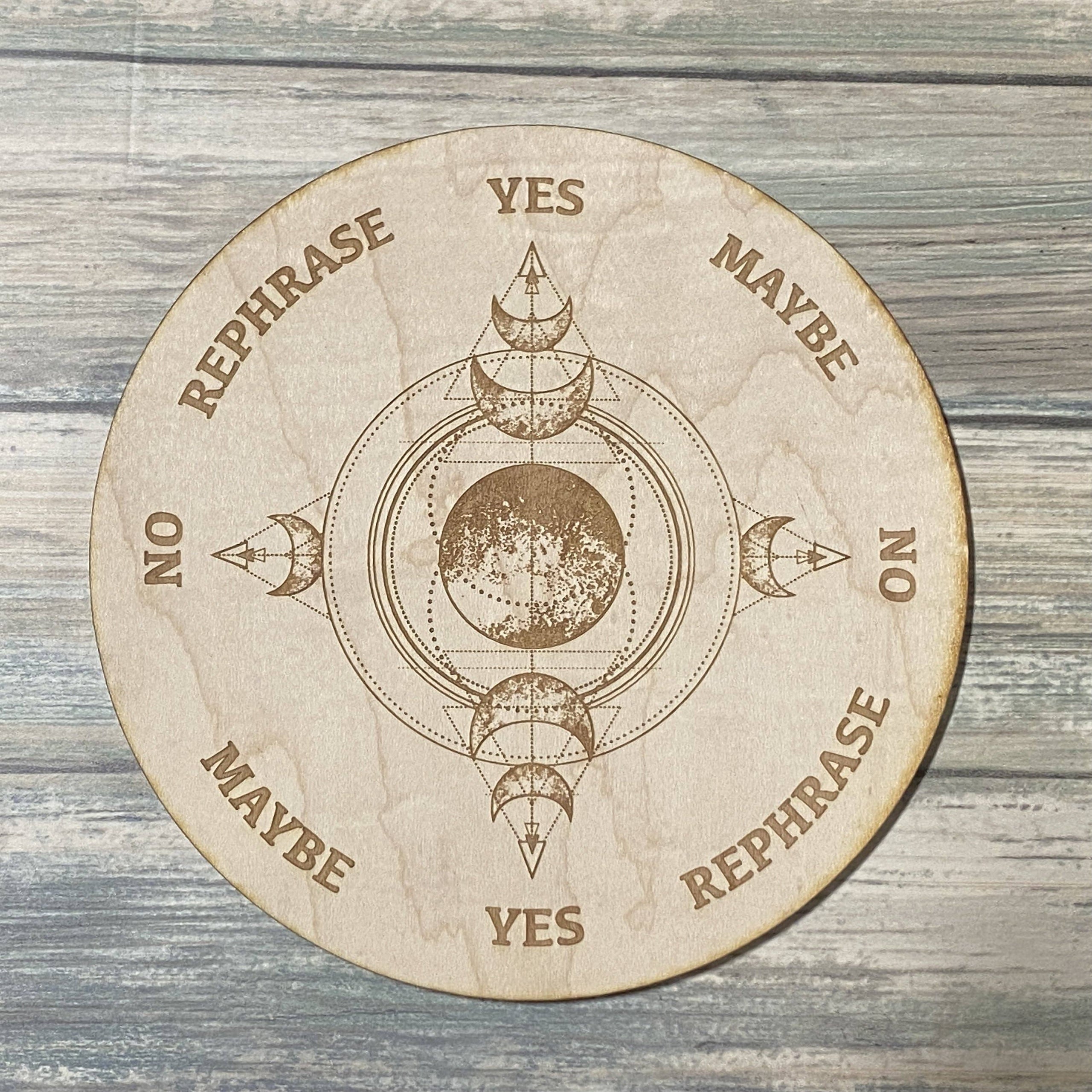 Zen and Meow - Triple Moon Pendulum Board 6” | Peace